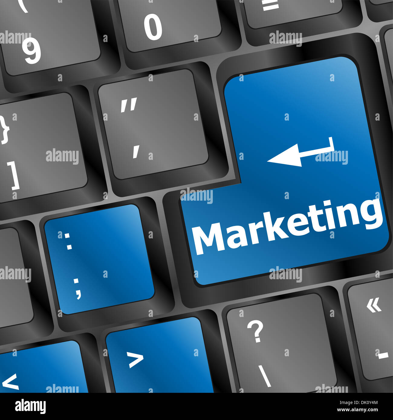 keyboard with key marketing Stock Photo - Alamy