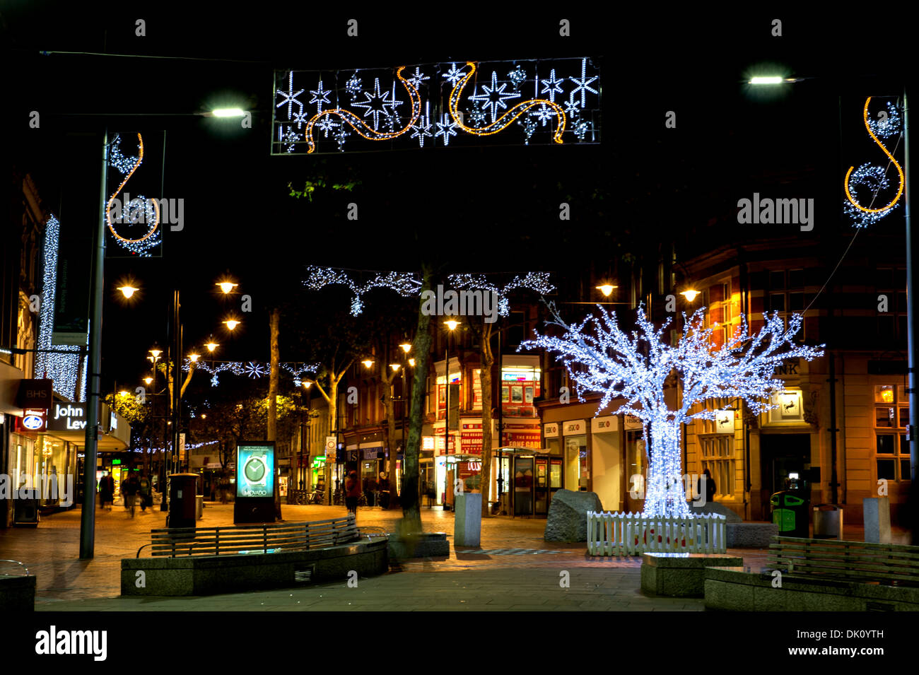 Christmas street decorations Stock Photo - Alamy