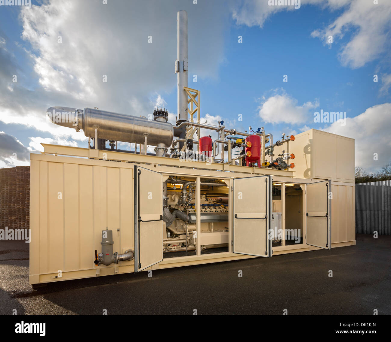 A containerized power station allowing the biogas recovering by ...