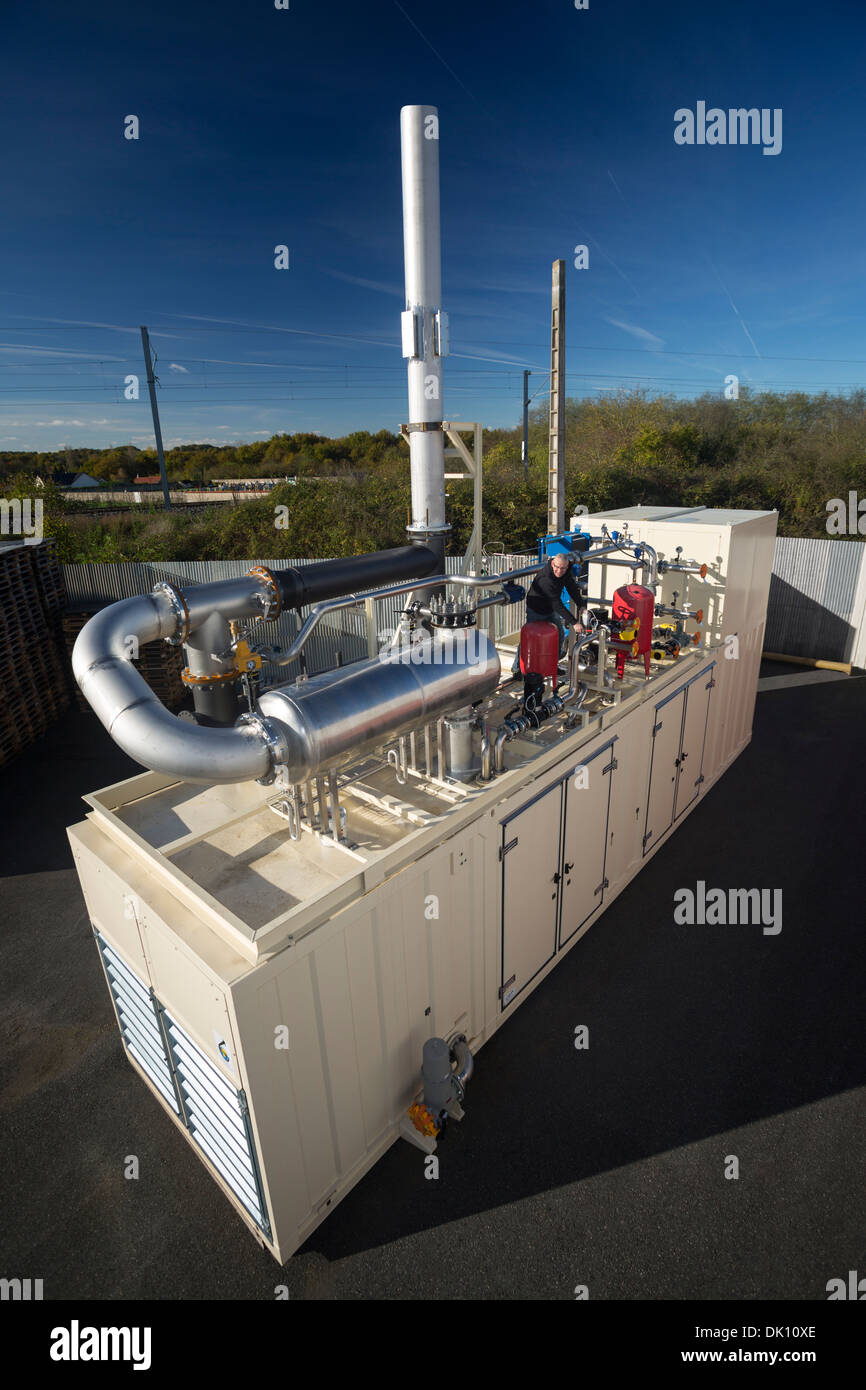 A containerized power station allowing the biogas recovering by ...