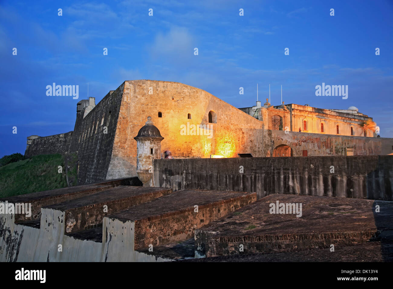Sentry house and ramparts, San Cristobal Castle (1765-1783), San Juan ...