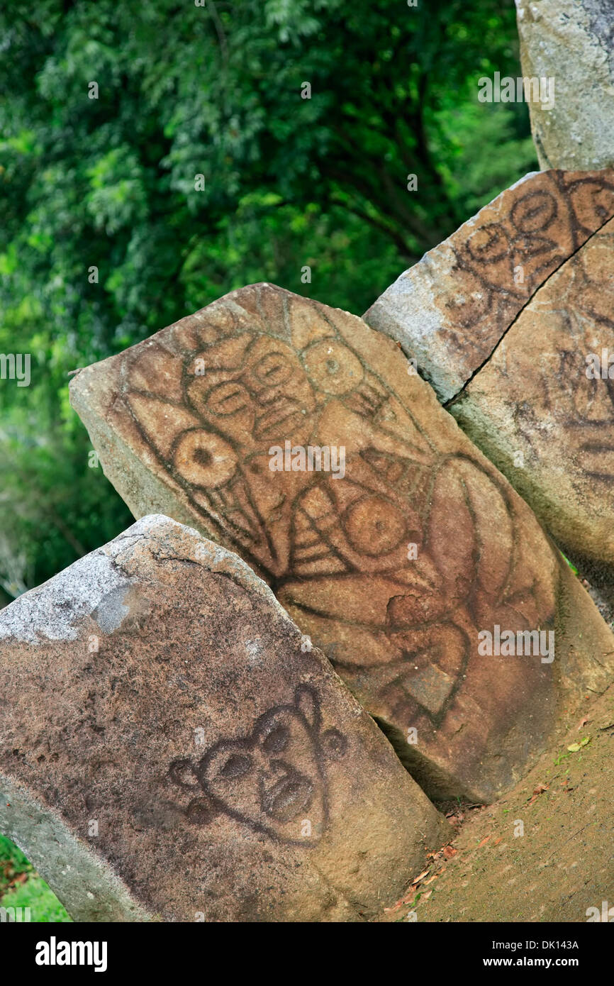 Stones carved with petroglyphs (ca. 1270s), Caguana Indian Ceremonial ...