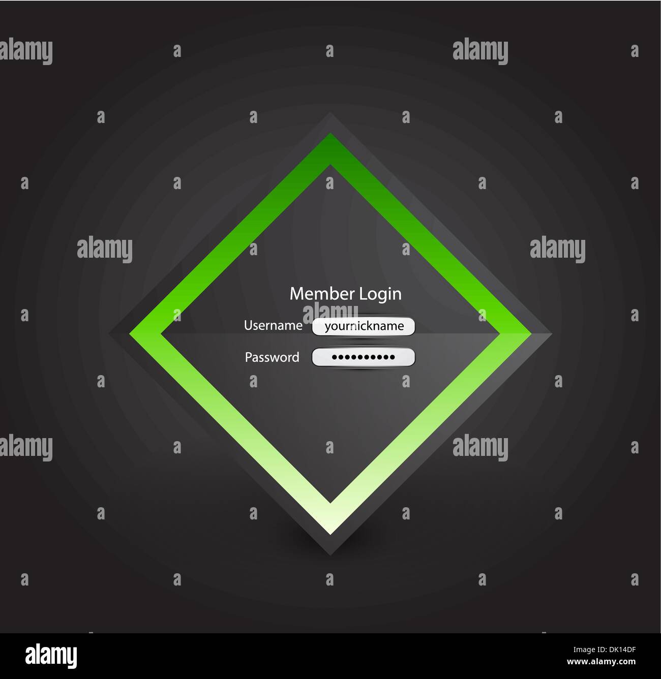 Vector business login page background on black Stock Vector Image & Art ...