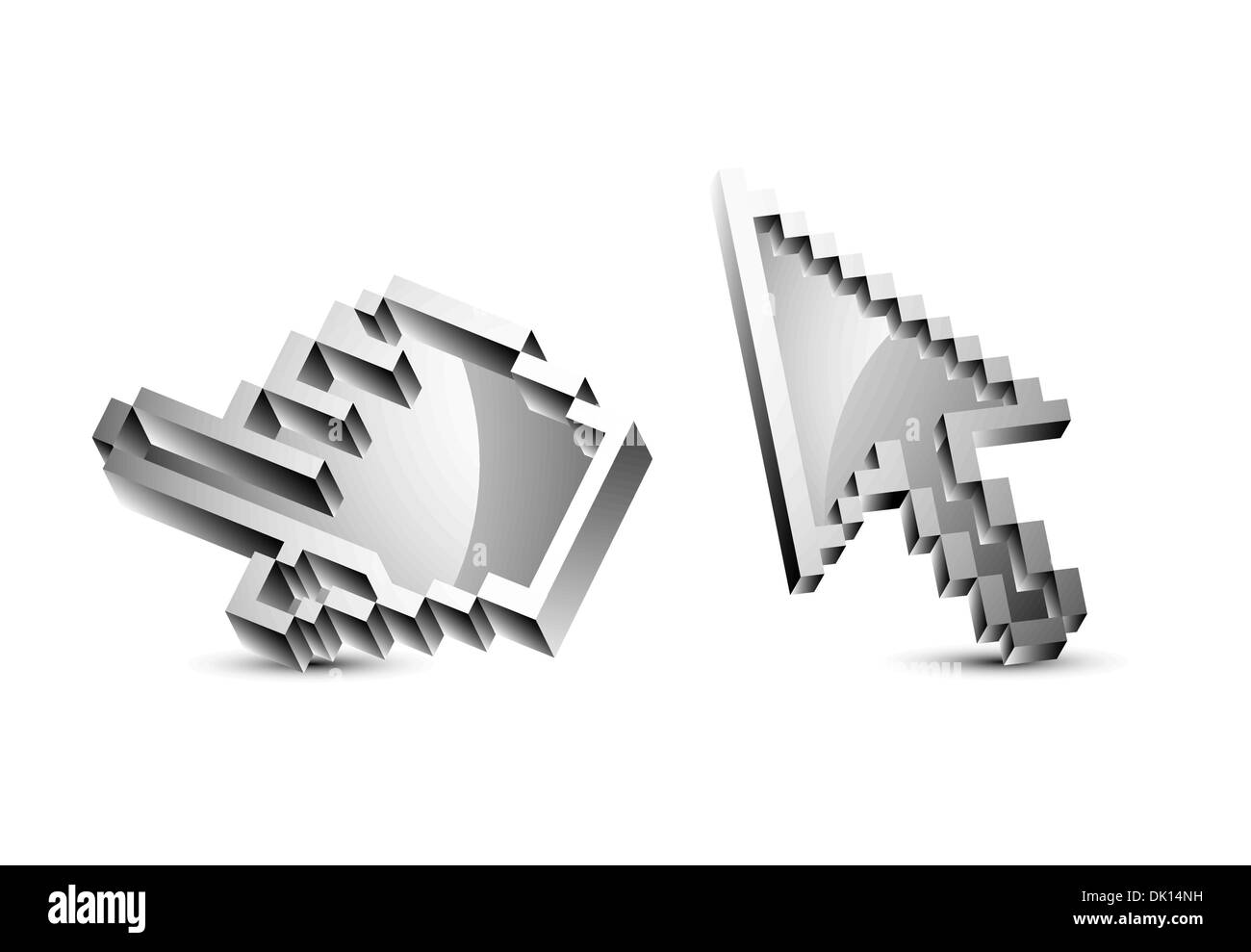 Computer mouse cursor metal Black and White Stock Photos & Images - Alamy