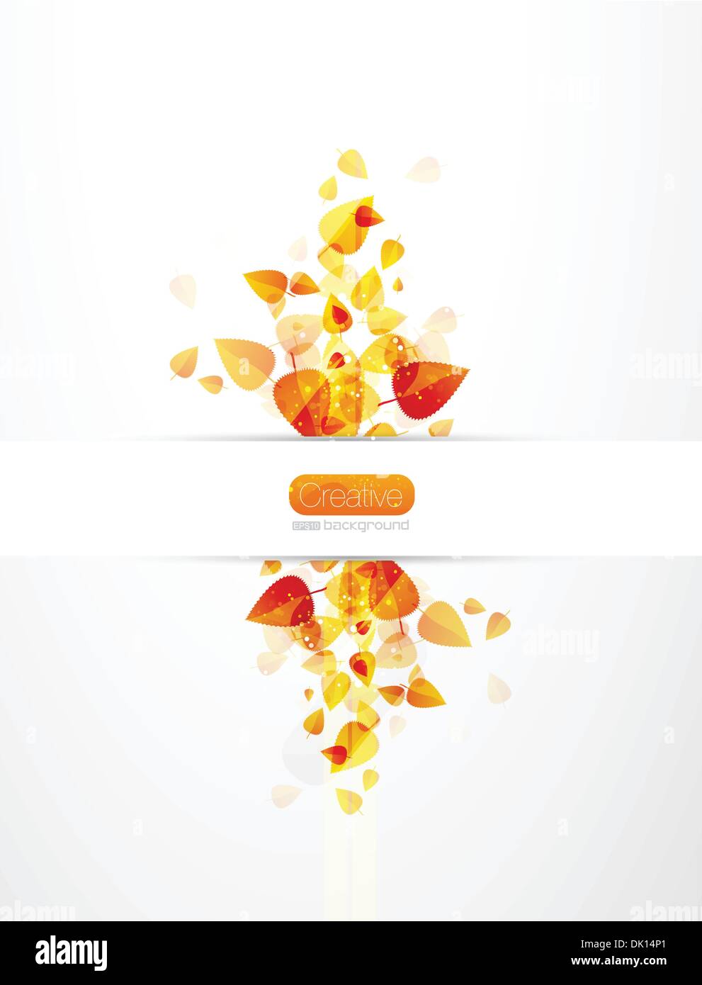 Orange leaves. Vector illustration for your design Stock Vector Image ...