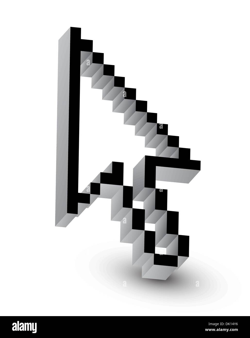 Computer mouse cursor metal Stock Vector Images - Alamy