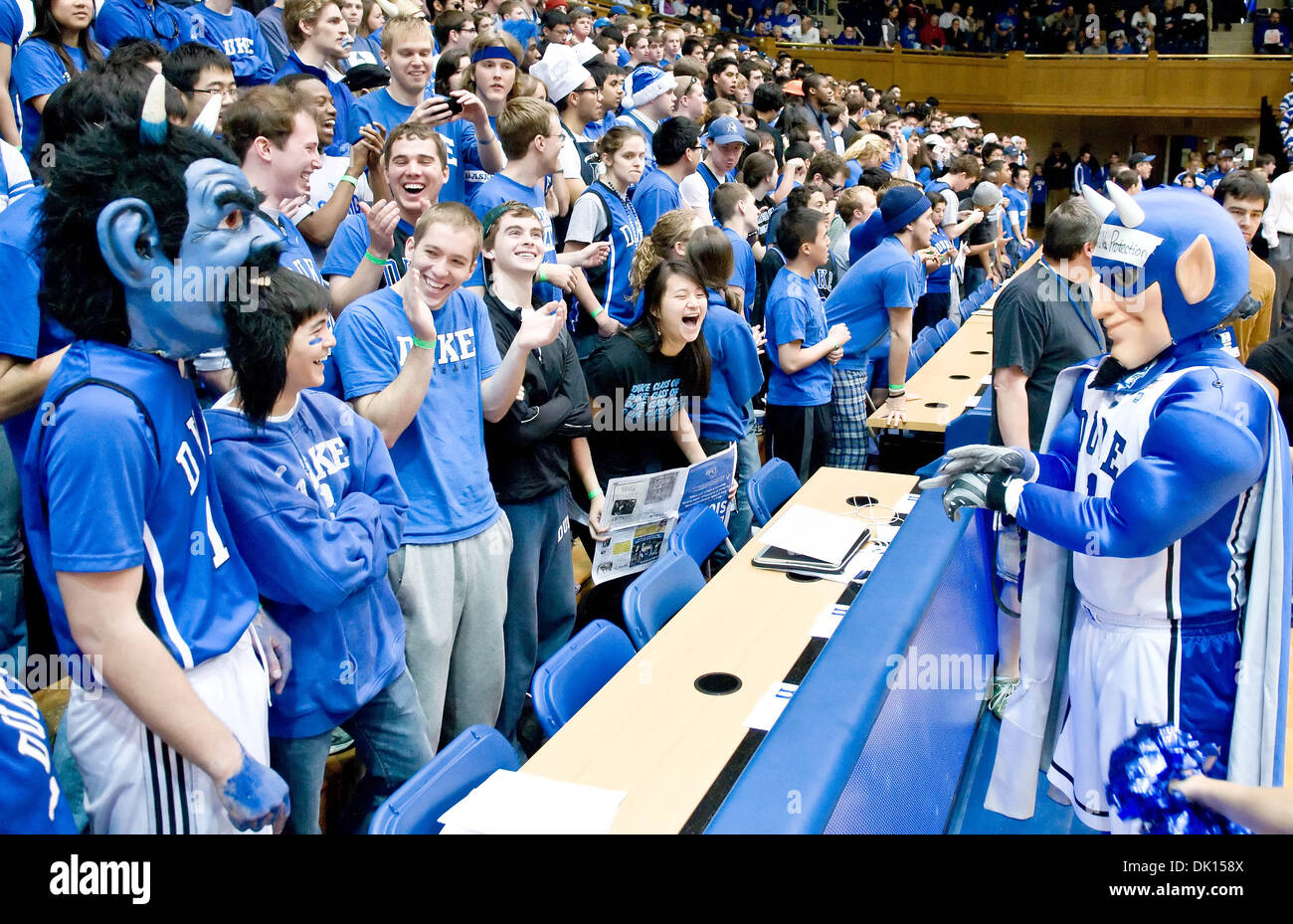 Jan. 15, 2011 - Durham, North Carolina, U.S - Duke fans ready for match ...