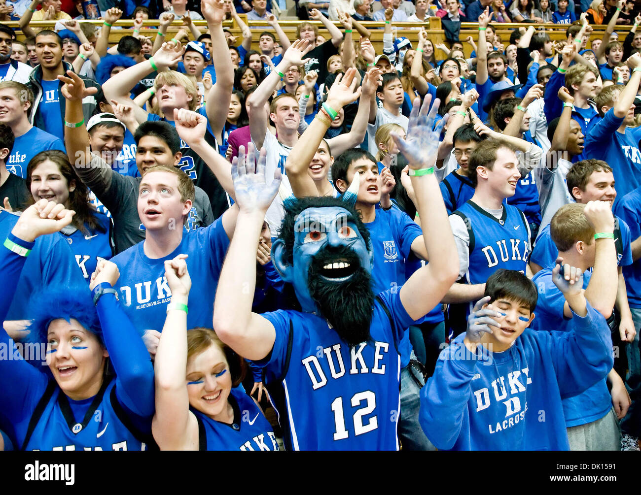 Jan. 15, 2011 - Durham, North Carolina, U.S - Duke fans ready for match ...