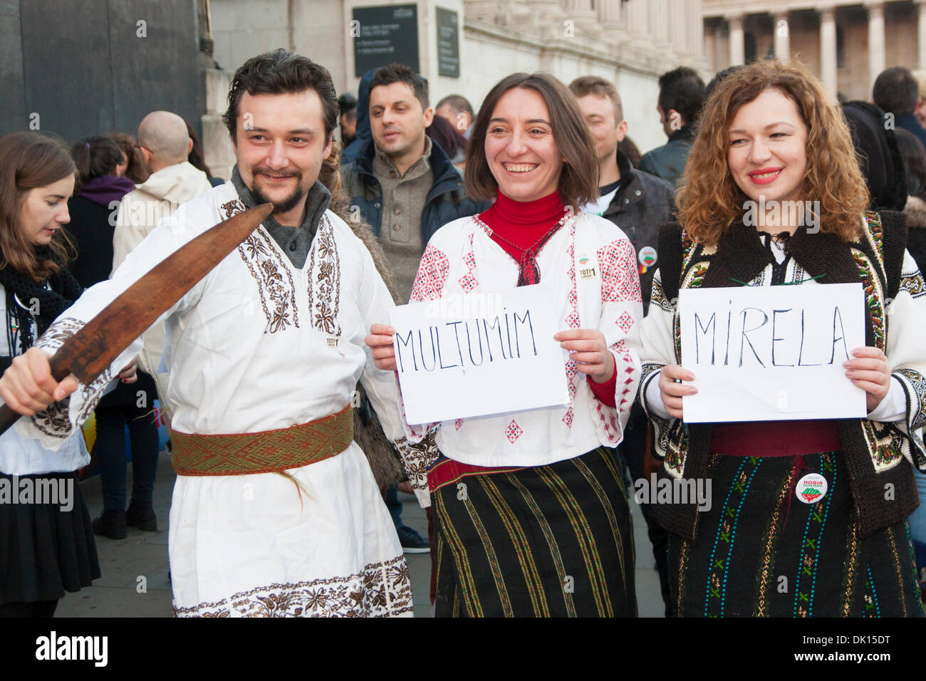 London, UK. 1st December 2013. Members of London's Romanian community ...