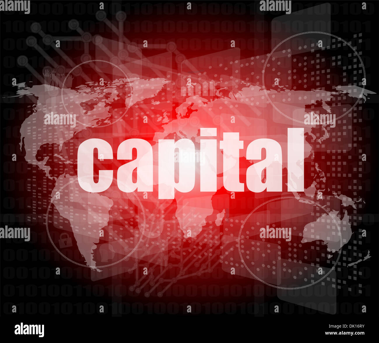 touch screen interface with capital word Stock Photo - Alamy