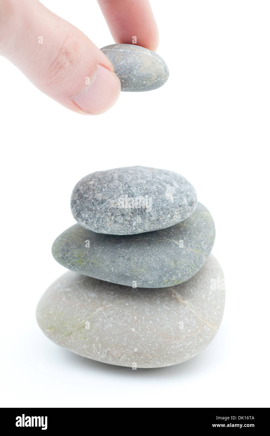 Group of pebbles isolated on white Stock Photo - Alamy