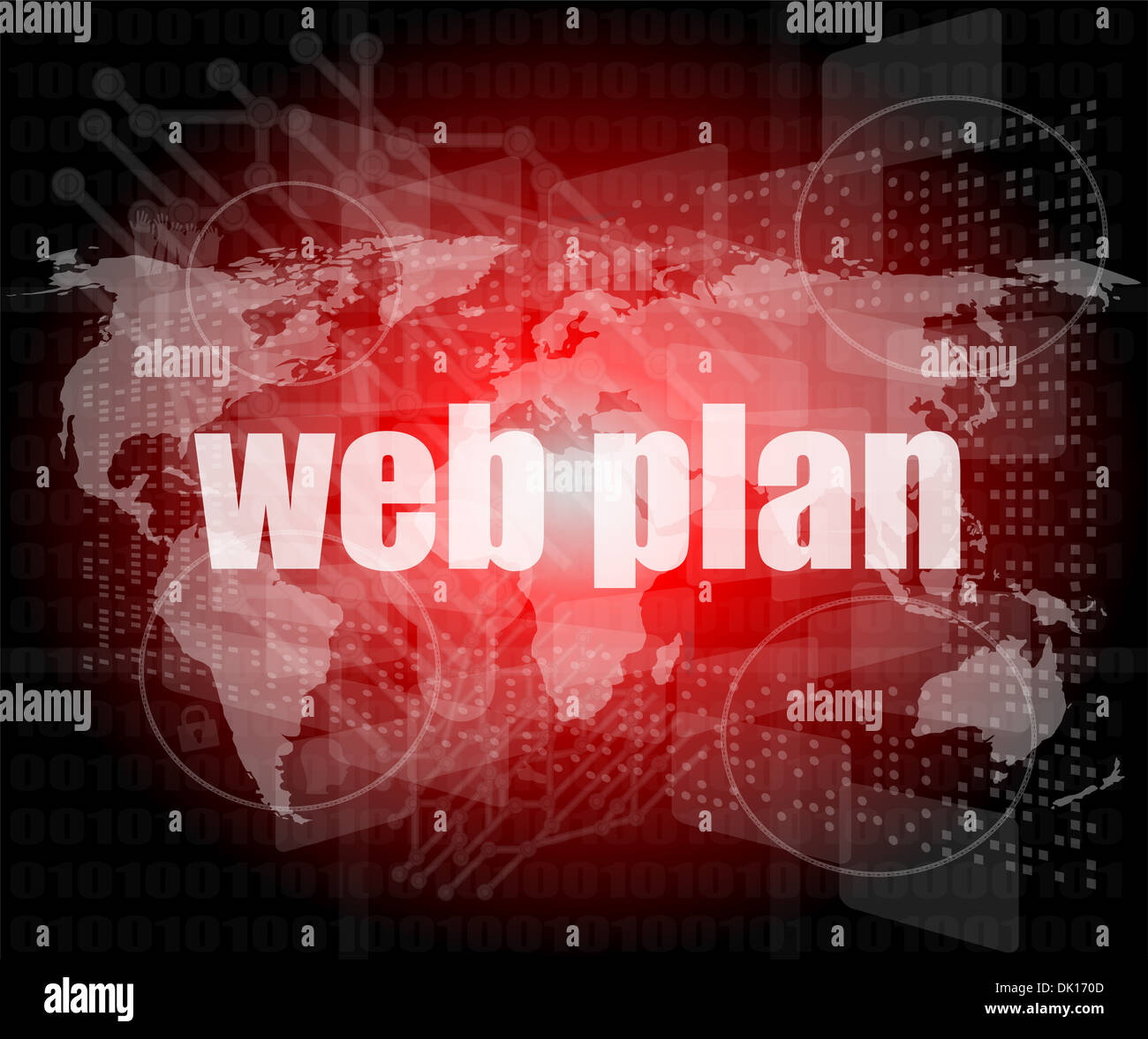 words web plan on digital touch screen Stock Photo - Alamy