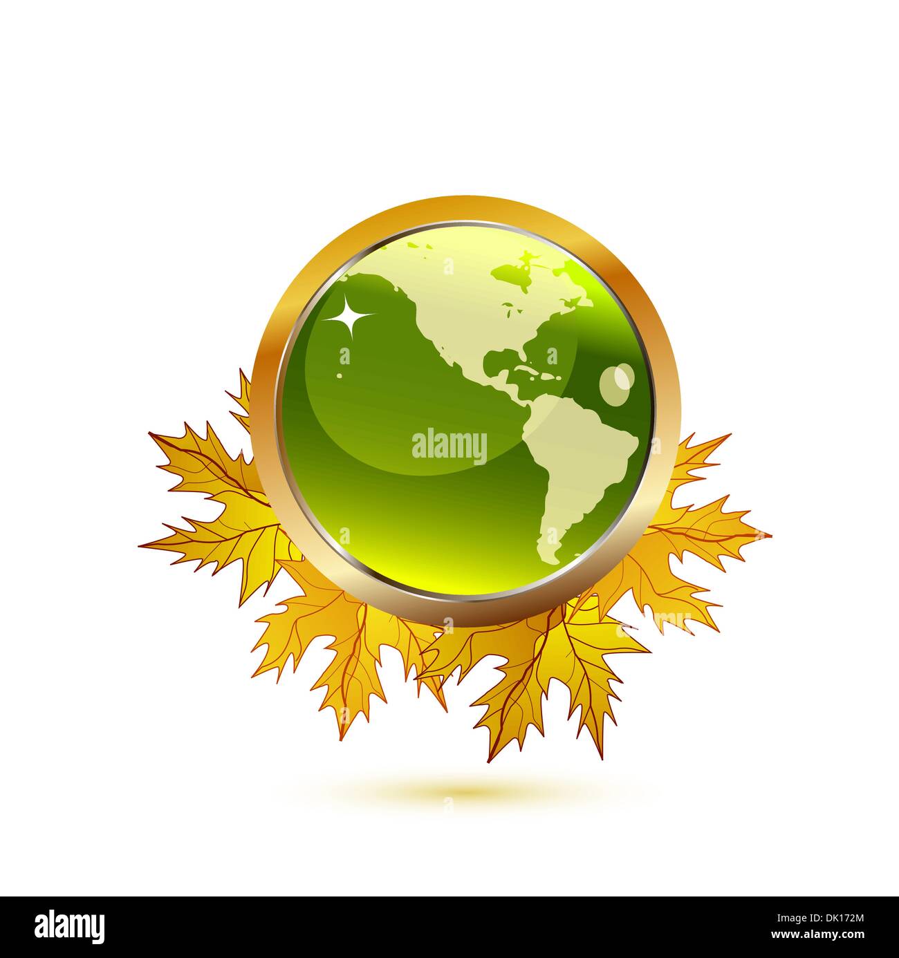 Vector autumn Earth globe seasonal concepts Stock Vector Image & Art ...