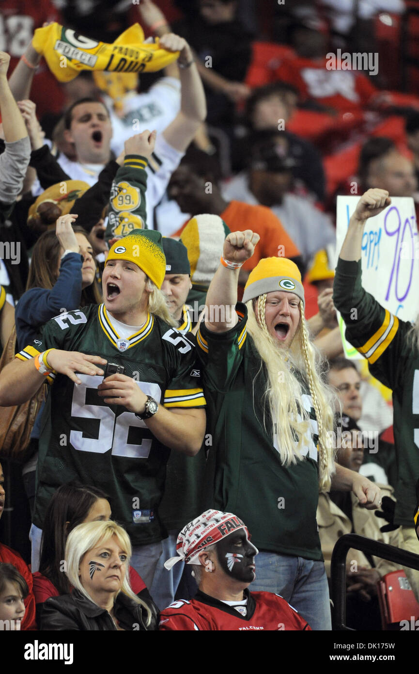 Jan. 16, 2011 - Atlanta, GEORGIA, U.S. - Green Bay Packers fans ...