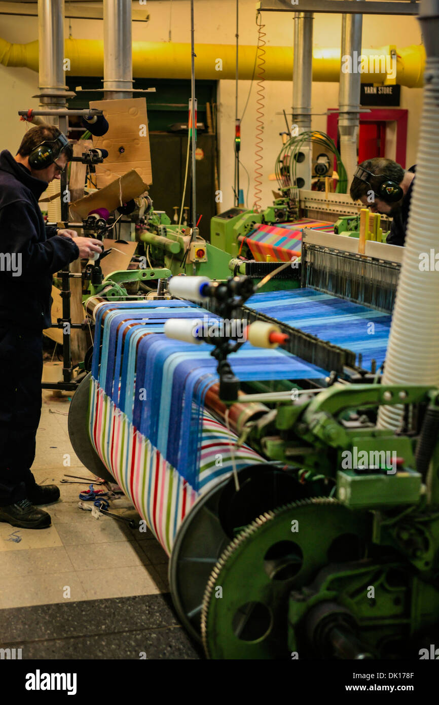 Modern weaving machine producing elaberate patterned textile for the ...