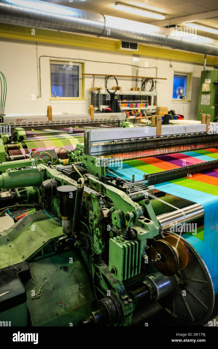 Modern weaving machine producing elaberate patterned textile for the ...