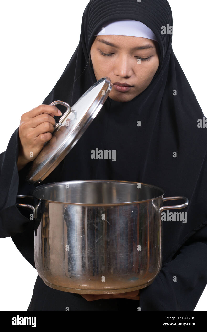 woman carries a large pot Stock Photo - Alamy