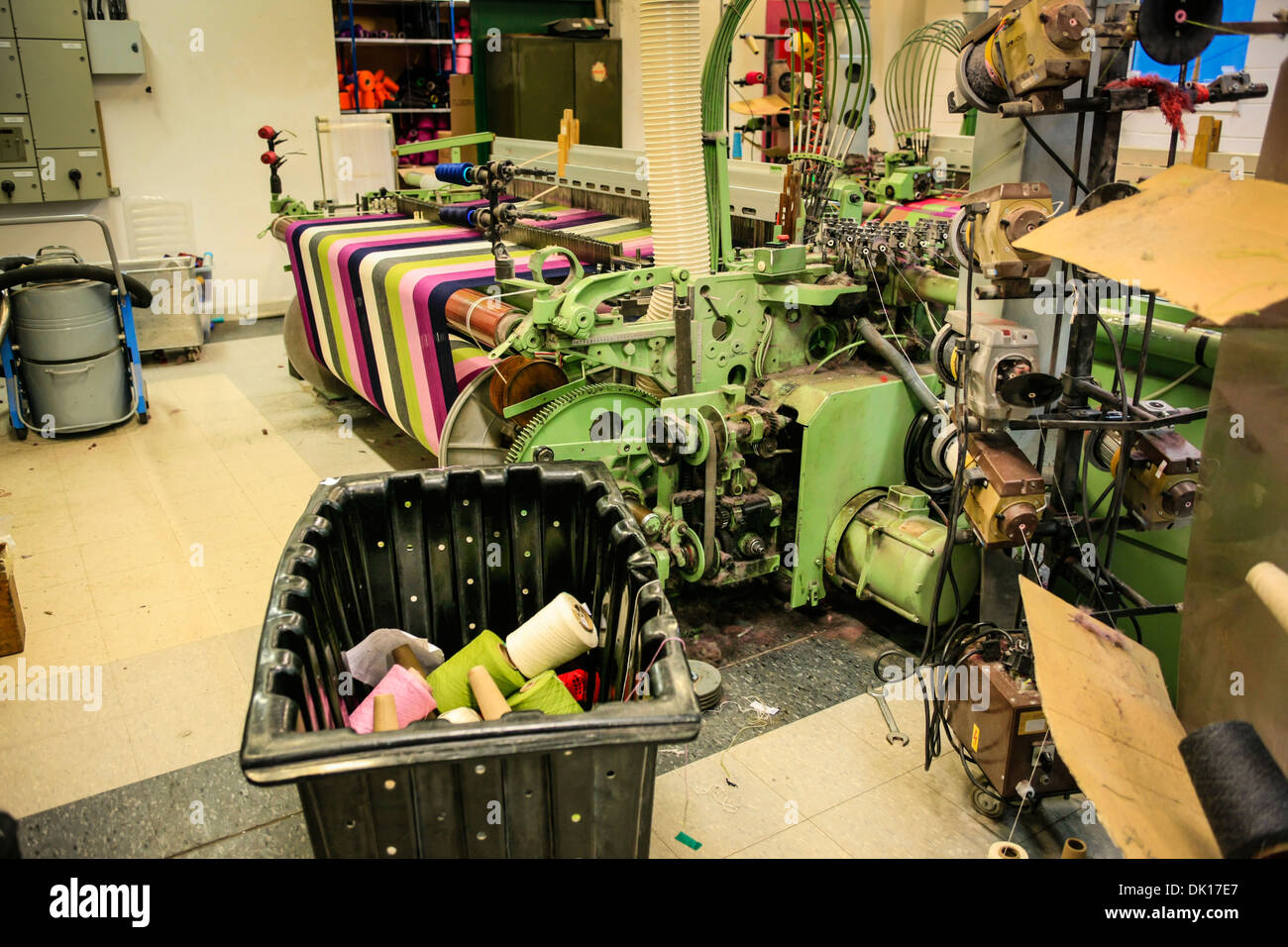 Modern weaving machine producing elaberate patterned textile for the ...