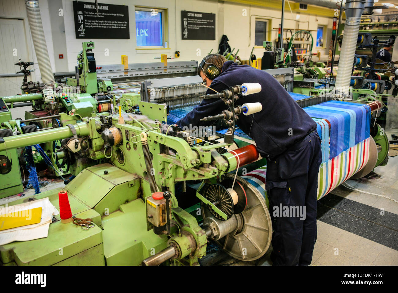 Modern weaving machine producing elaberate patterned textile for the ...