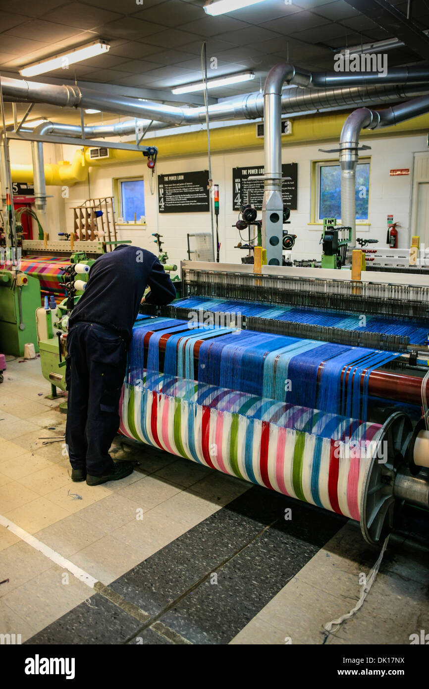 Modern weaving machine producing elaberate patterned textile for the ...