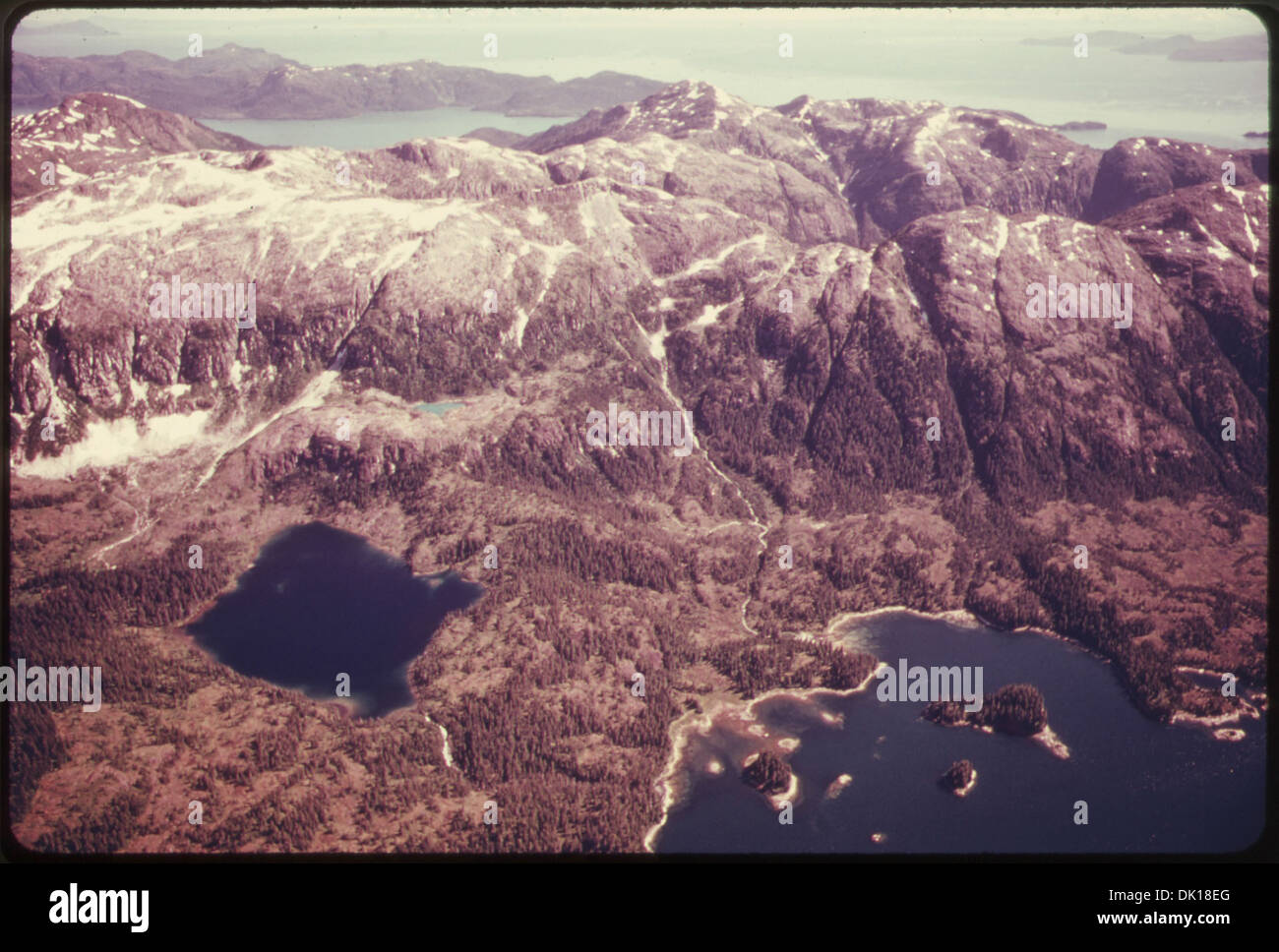 This image captures the rugged terrain of the coastal mountains ...