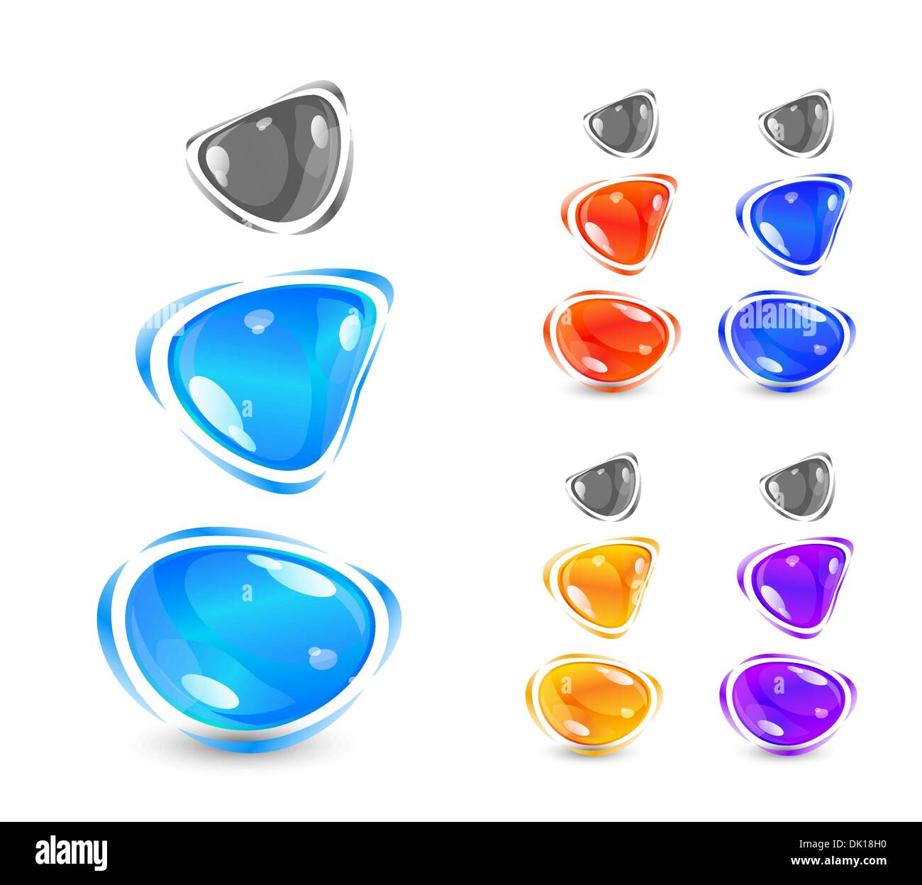 Vector smooth glass shapes design Stock Vector Image & Art - Alamy