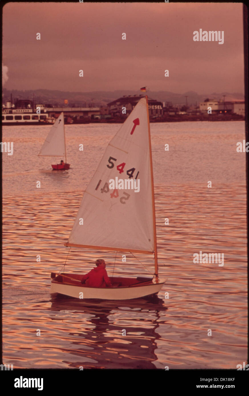 A sailboat race captures the excitement of competitive sailing, with ...