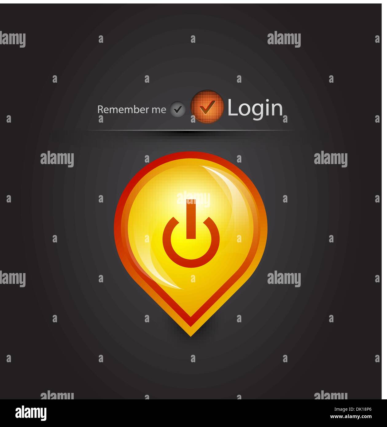 Vector technology background with power sign Stock Vector Image & Art ...