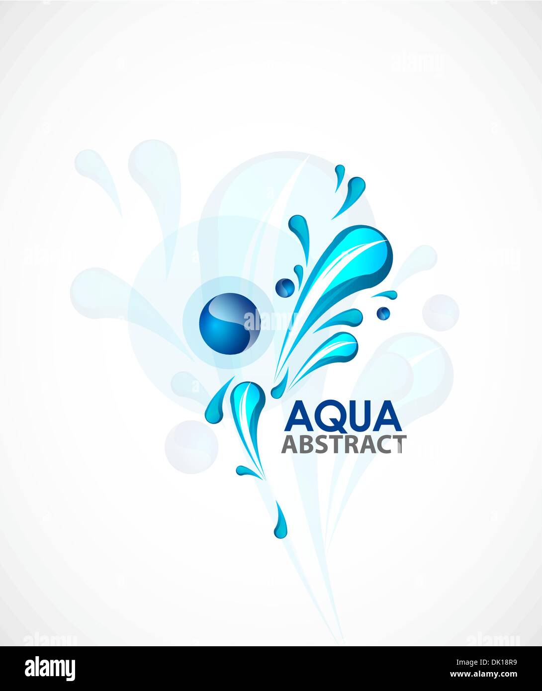 Vector aqua water drops abstract background Stock Vector Image & Art ...