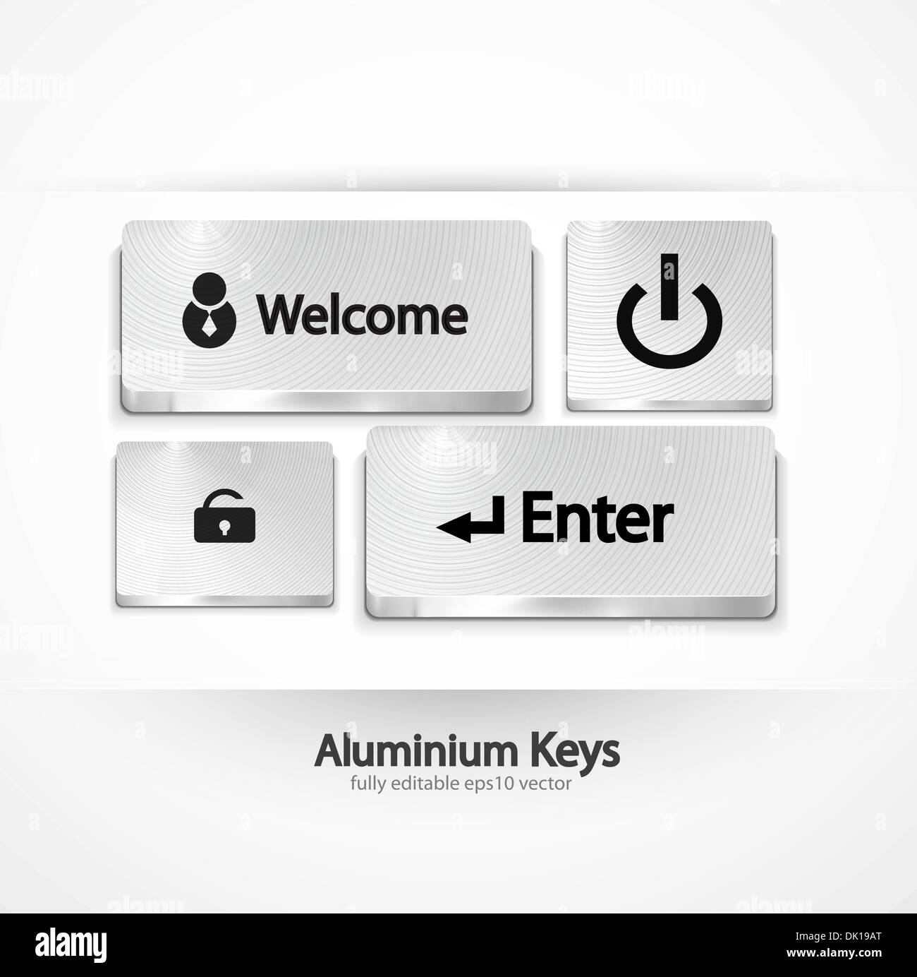 Aluminium buttons. Vector easy editable illustration Stock Vector Image ...