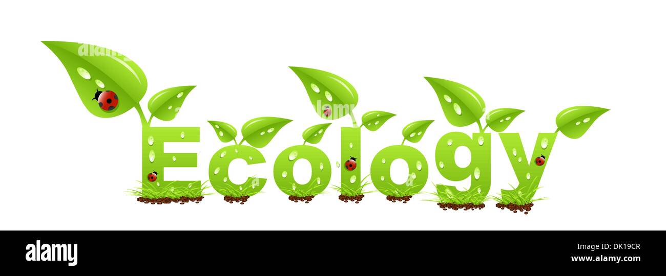 Nature green symbol. Eco word Stock Vector Image & Art - Alamy