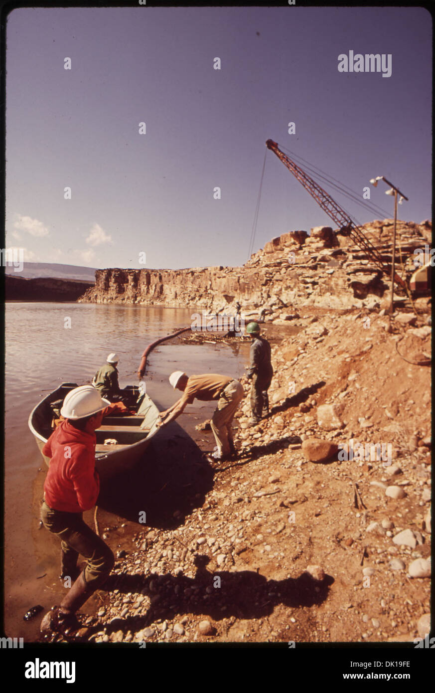 A small mining operation, likely focused on extraction of minerals or ...
