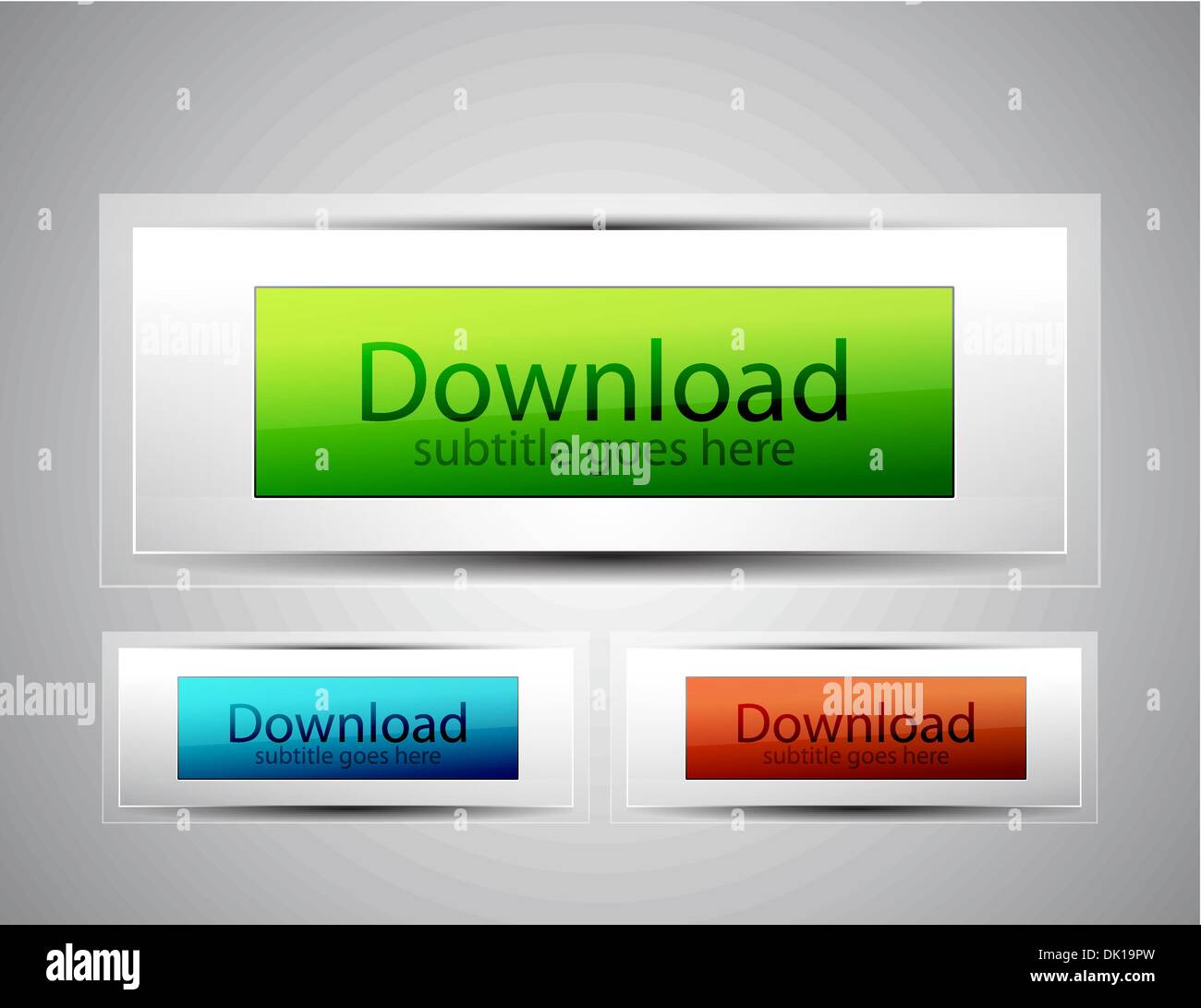 Shiny rectangle menu buttons vector Stock Vector Images - Alamy