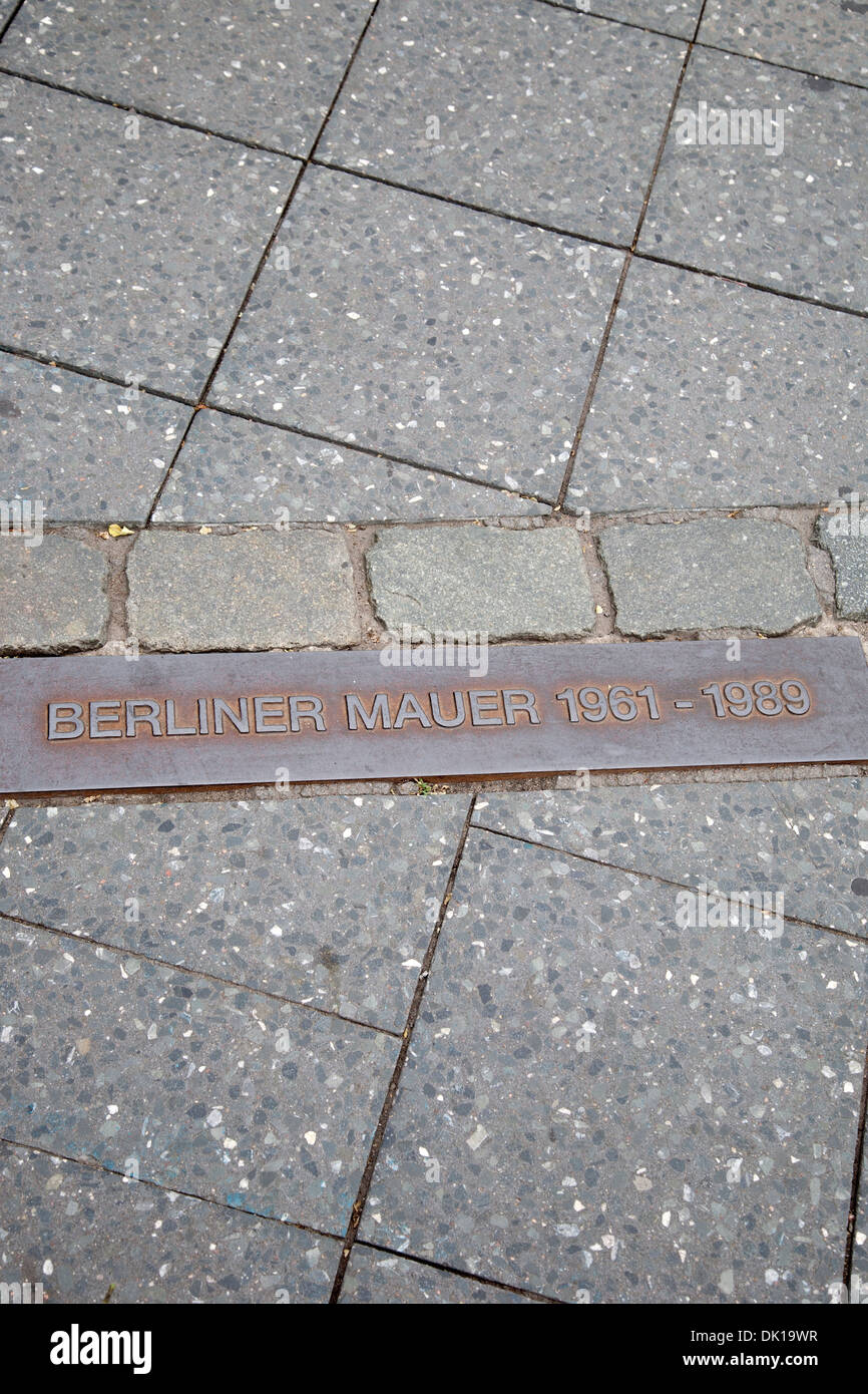 Berlin Wall Memorial, Germany on Pavement Stock Photo - Alamy