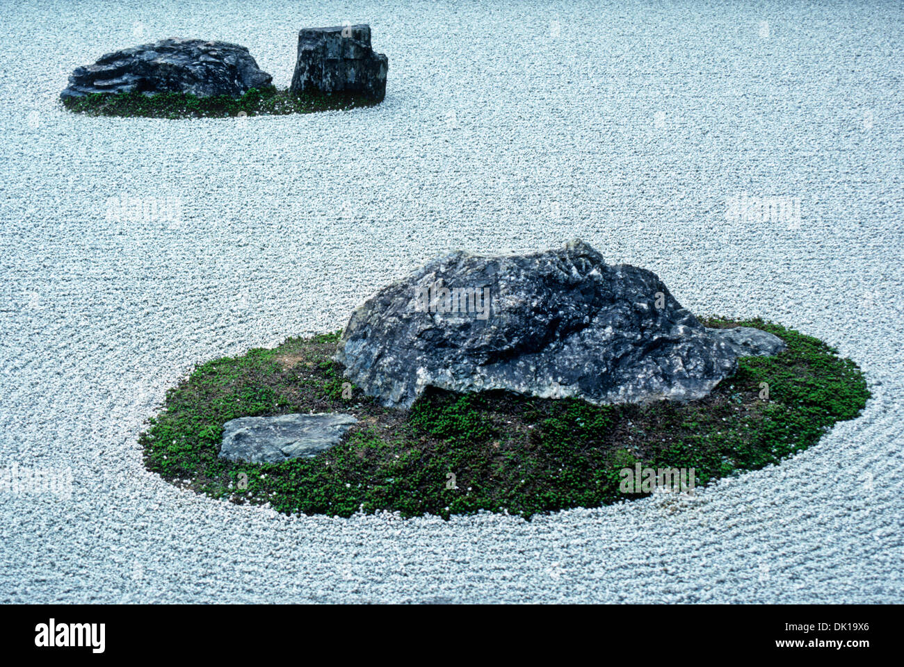 Ryoanji Zen Buddhist Temple rock garden in Kyoto Stock Photo - Alamy