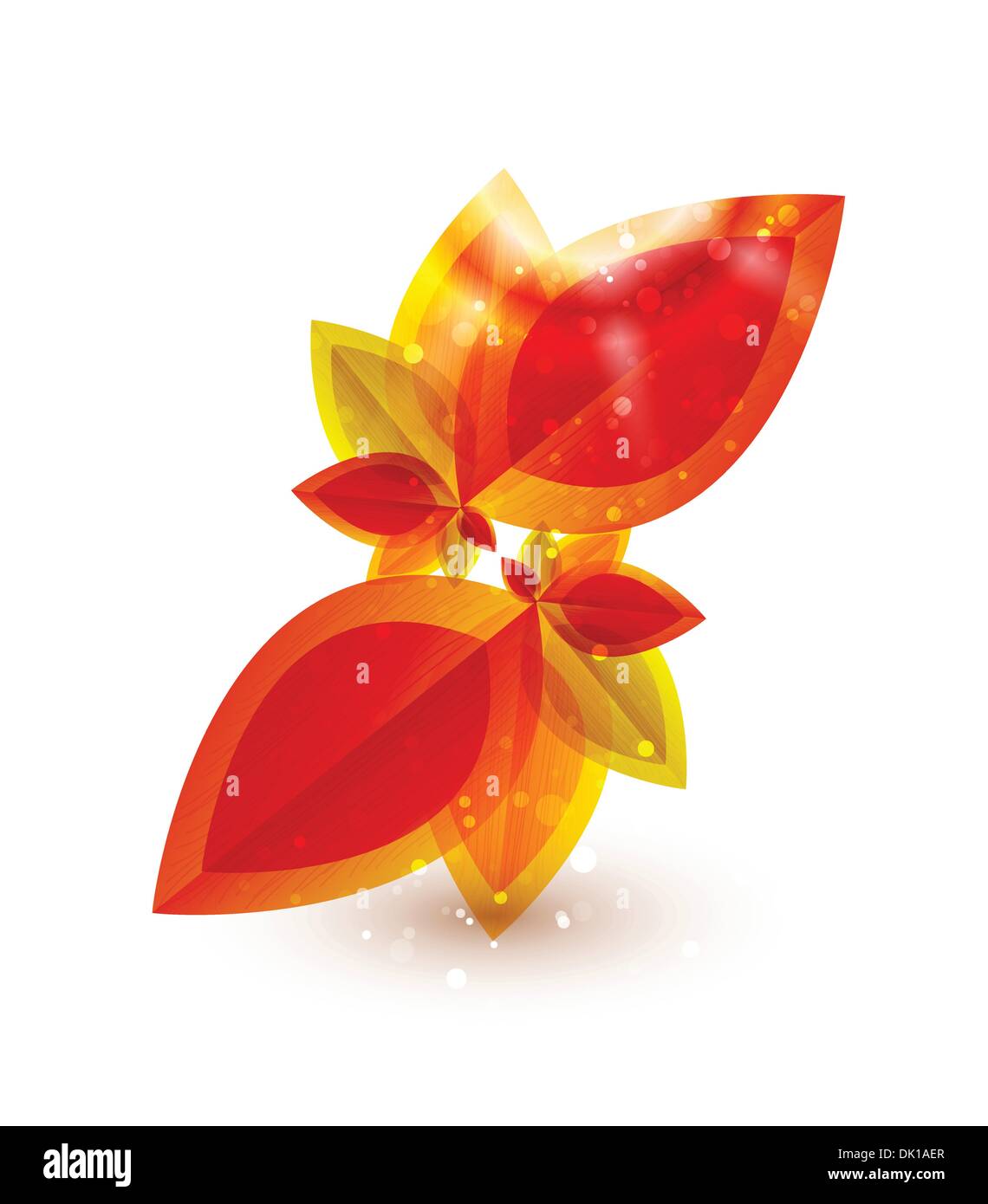 Orange leaves. Vector illustration for your design Stock Vector Image ...