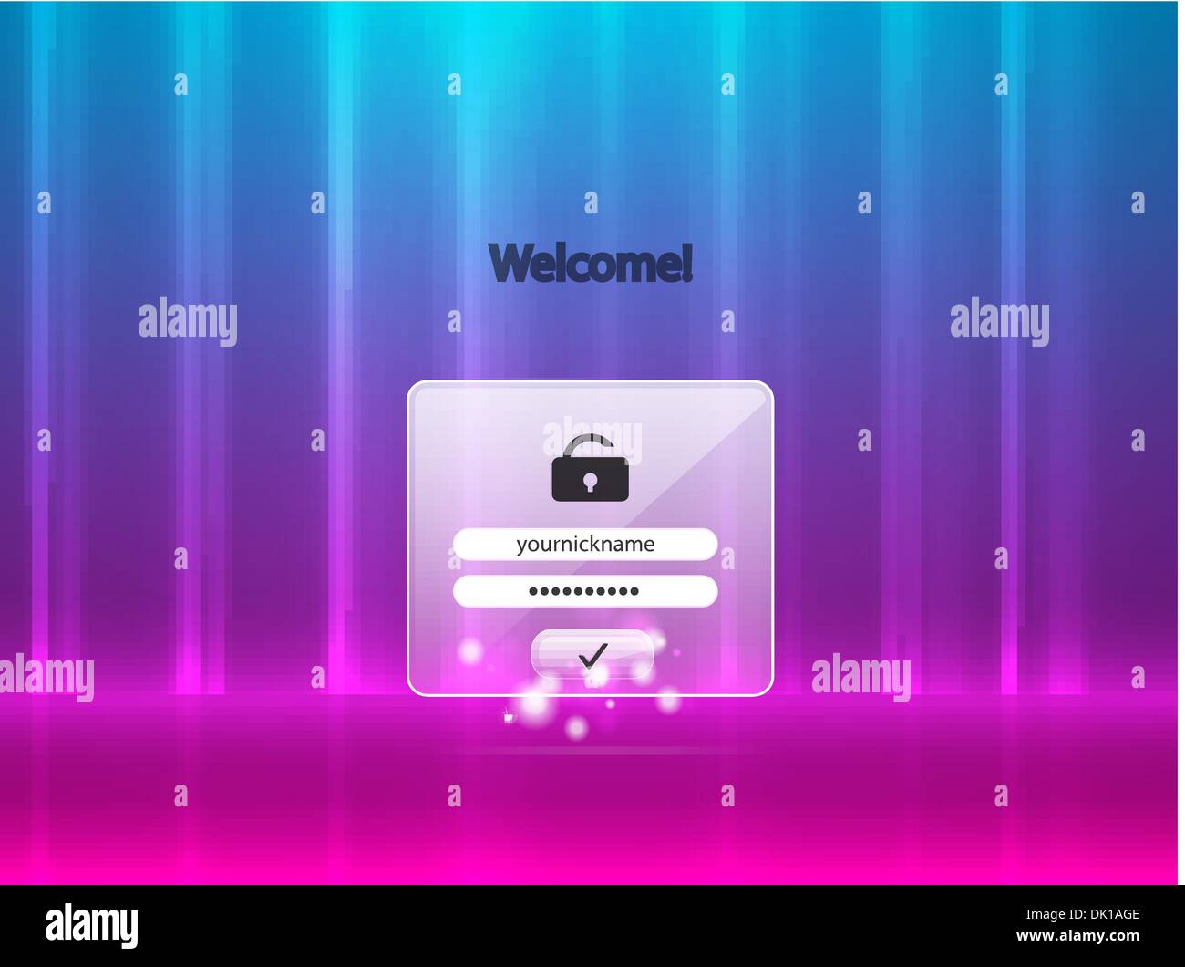 Vector glowing background with login web box Stock Vector Image & Art ...
