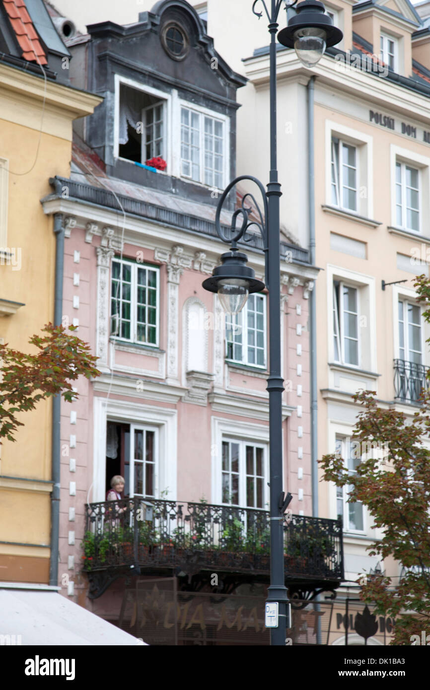 Building Facade on Krakowskie Przedmiescie Street, Warsaw, Poland Stock ...