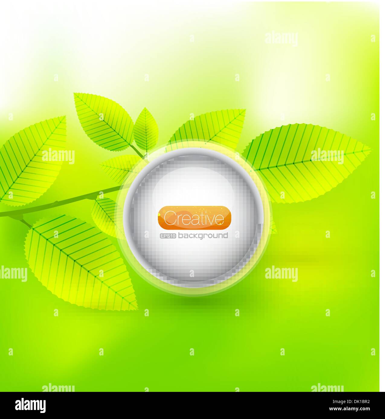 Vector abstract background with green leaves Stock Vector Image & Art ...