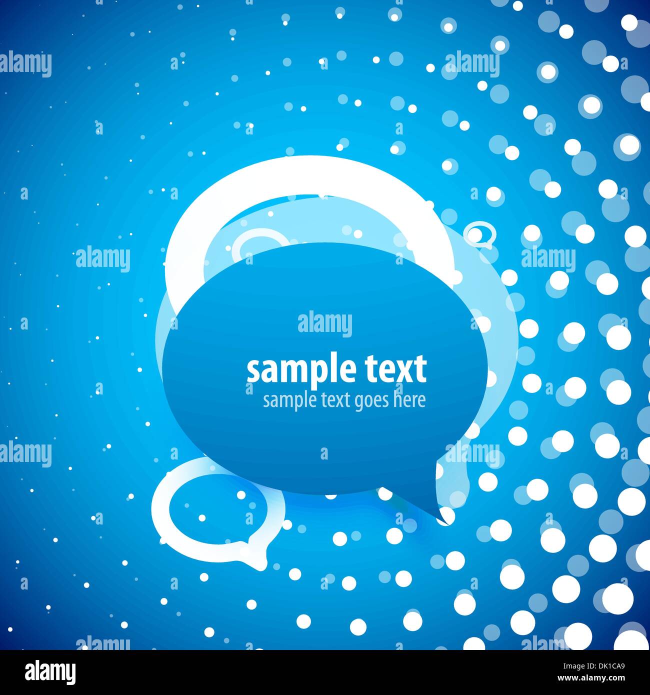 Paper sticky speech bubble on blue background Stock Vector Image & Art ...