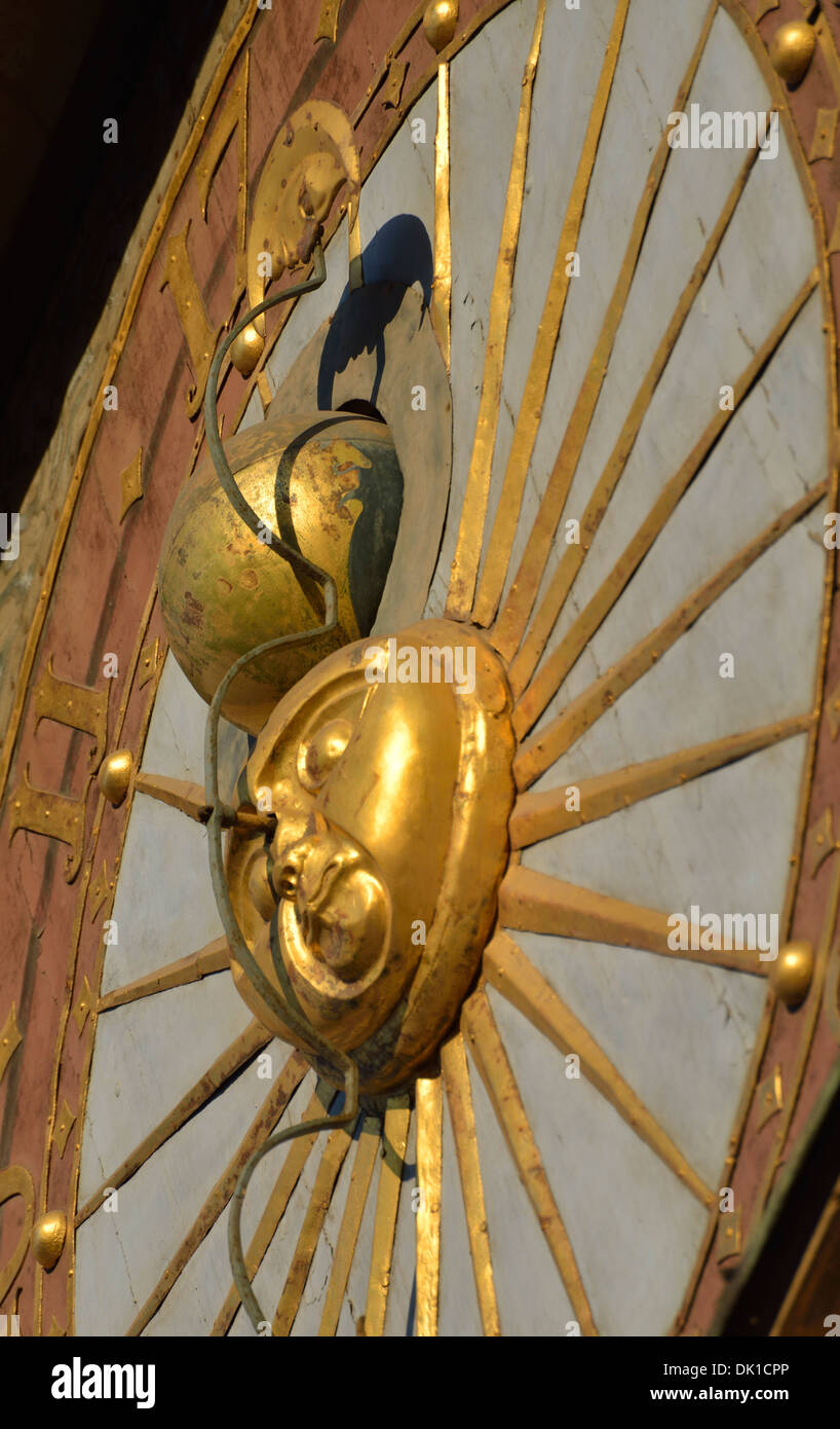 Astronomical clock on the old Town Hall, Wroclaw, Poland Stock Photo - Alamy