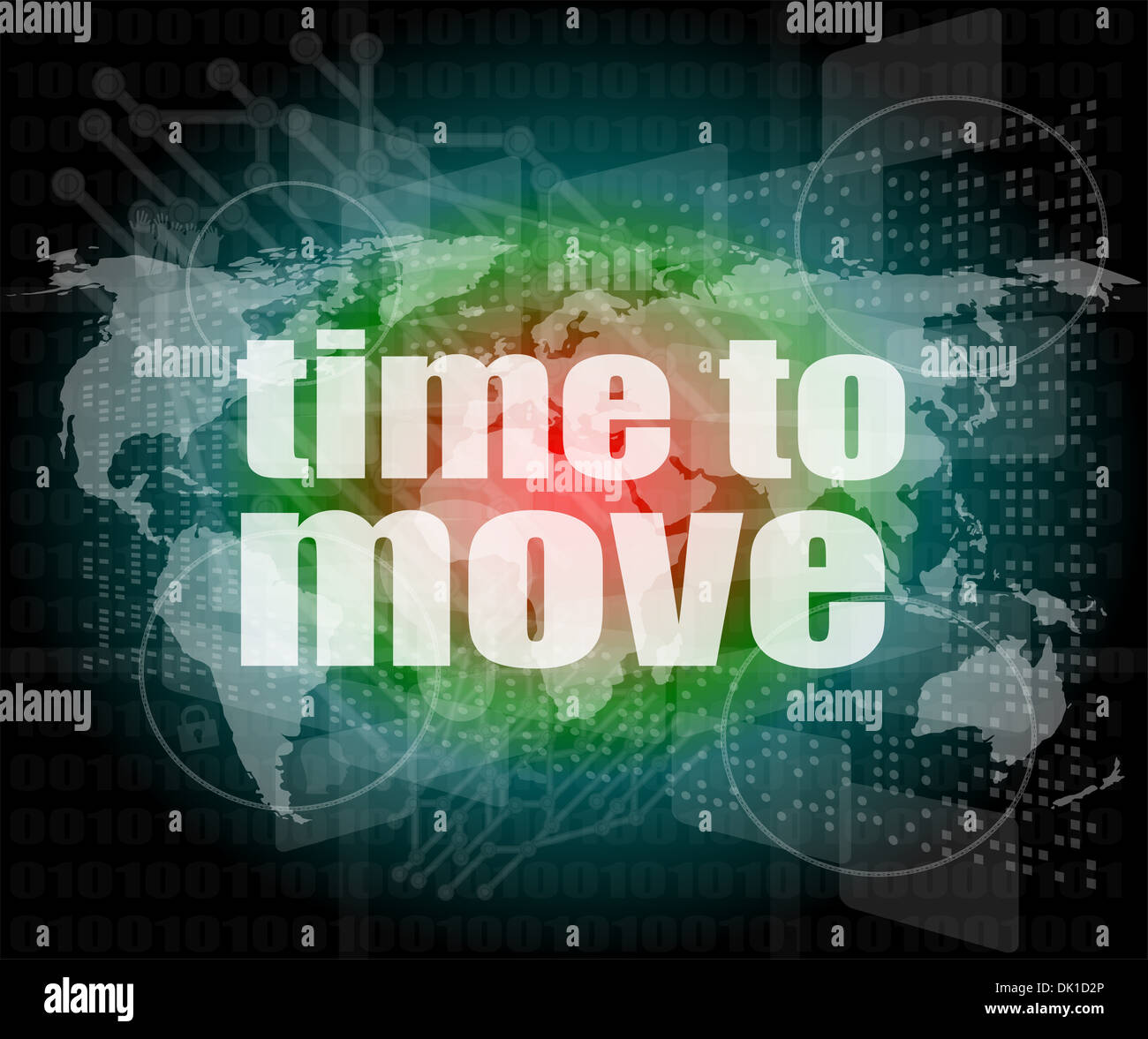 time to move words on digital touch screen Stock Photo - Alamy