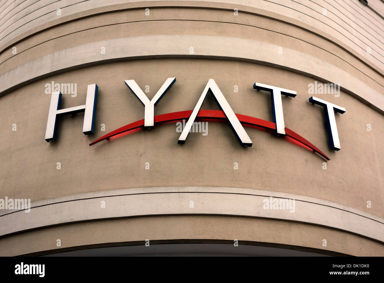 Hyatt hotel sign Stock Photo - Alamy