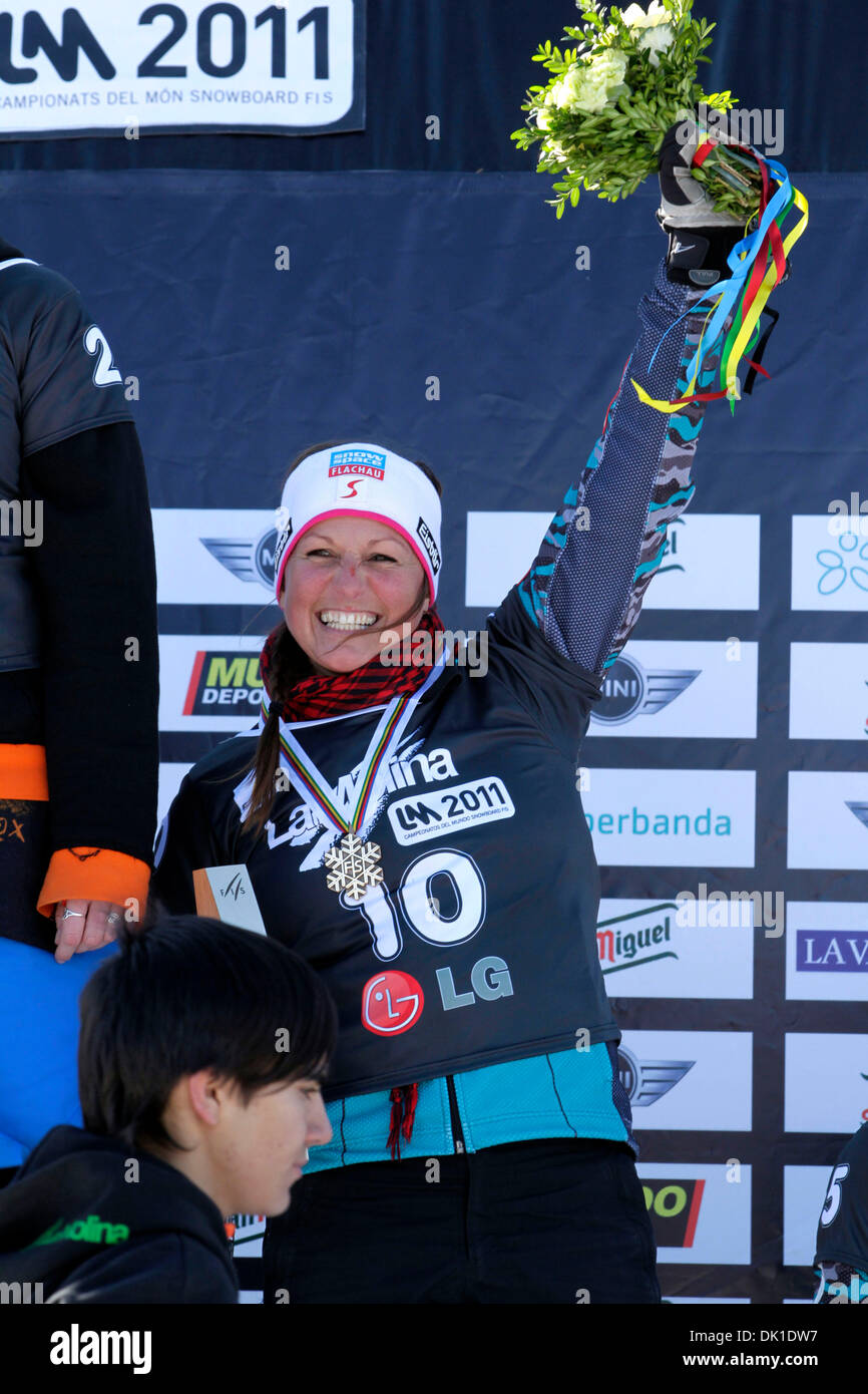 Jan. 22, 2011 - La Molina, Spain - CLAUDIA RIEGLER of Austria winner of ...