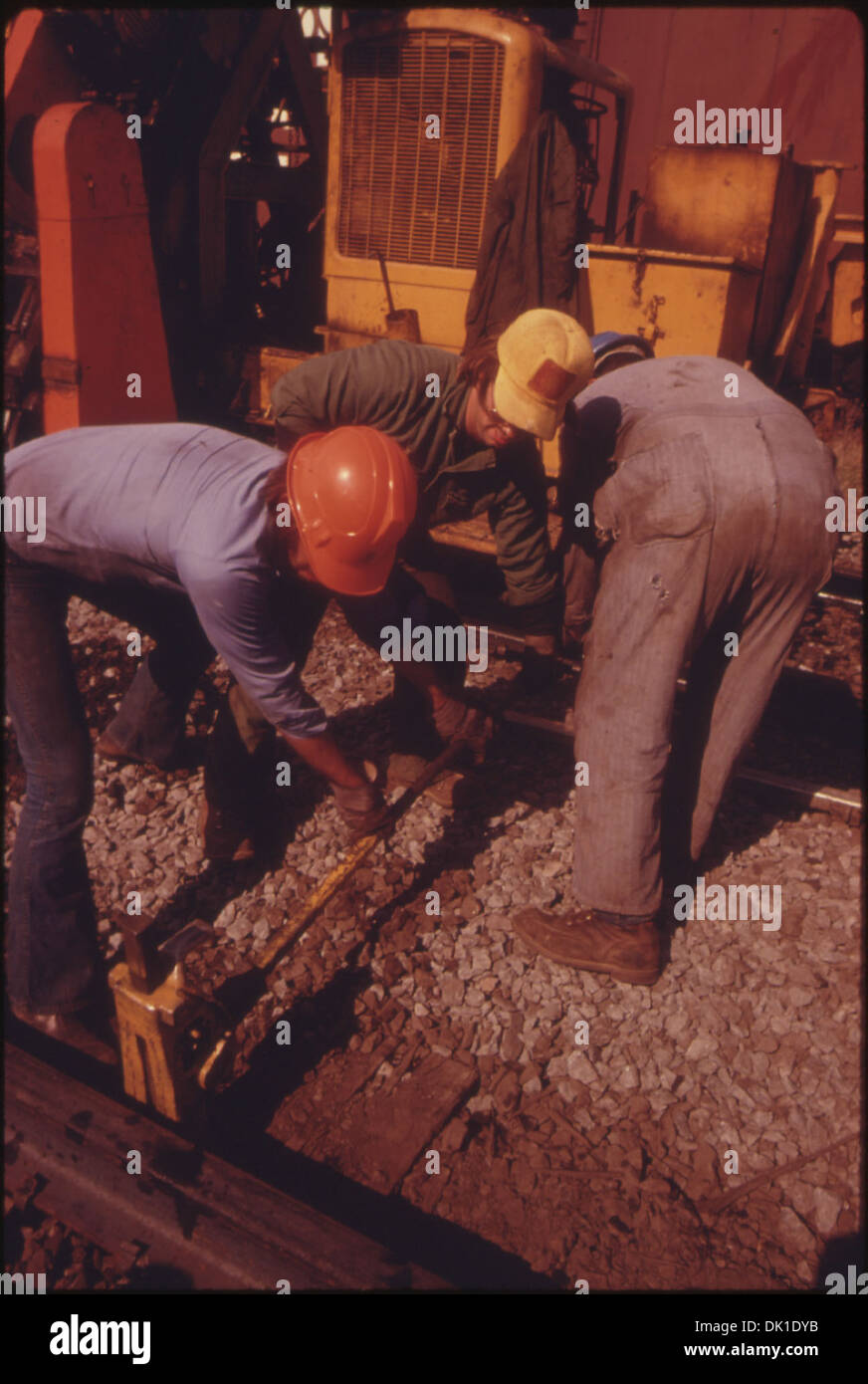 Railroad track maintenance crew hi-res stock photography and images - Alamy