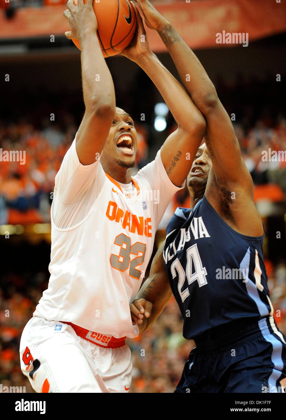 January 22, 2011: Syracuse forward Kris Joseph (#32) and Villanova ...