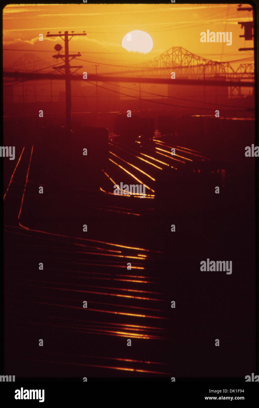 This stunning photograph captures the vibrant colors of a sunset over ...