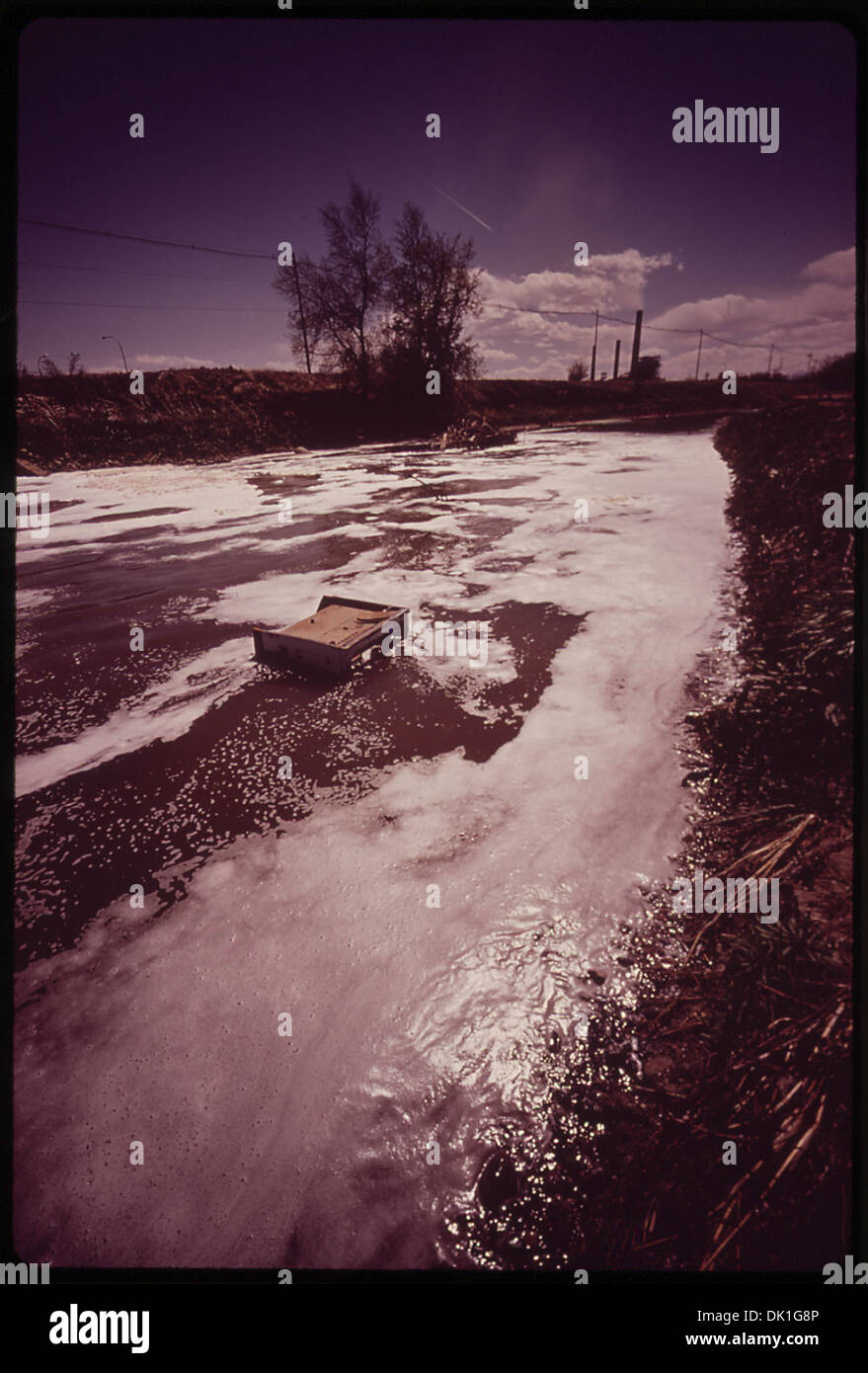 The discharge point of the Denver Metro Sewage Treatment Plant into the ...