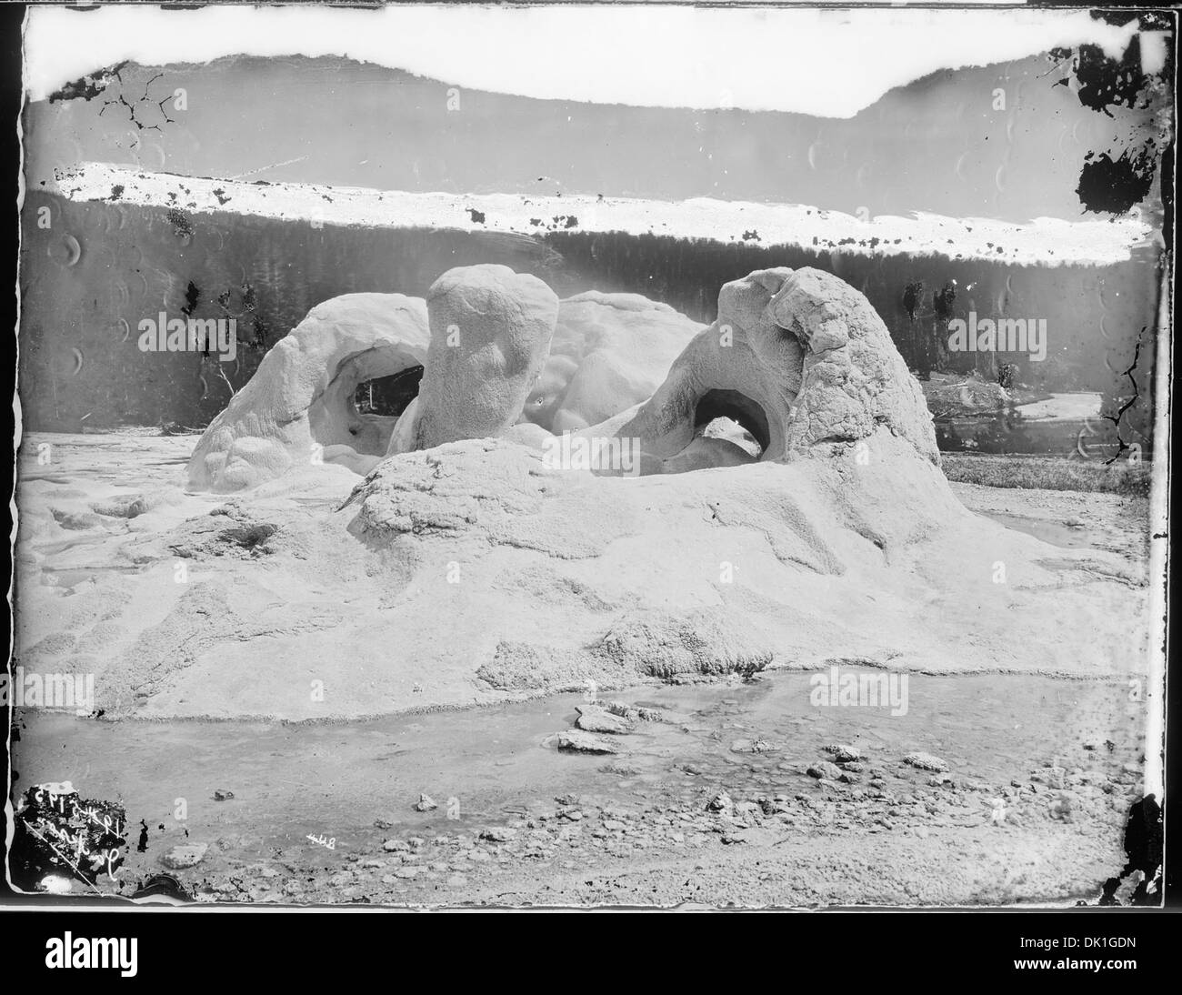 The Grotto in Yellowstone National Park is depicted in this photograph ...
