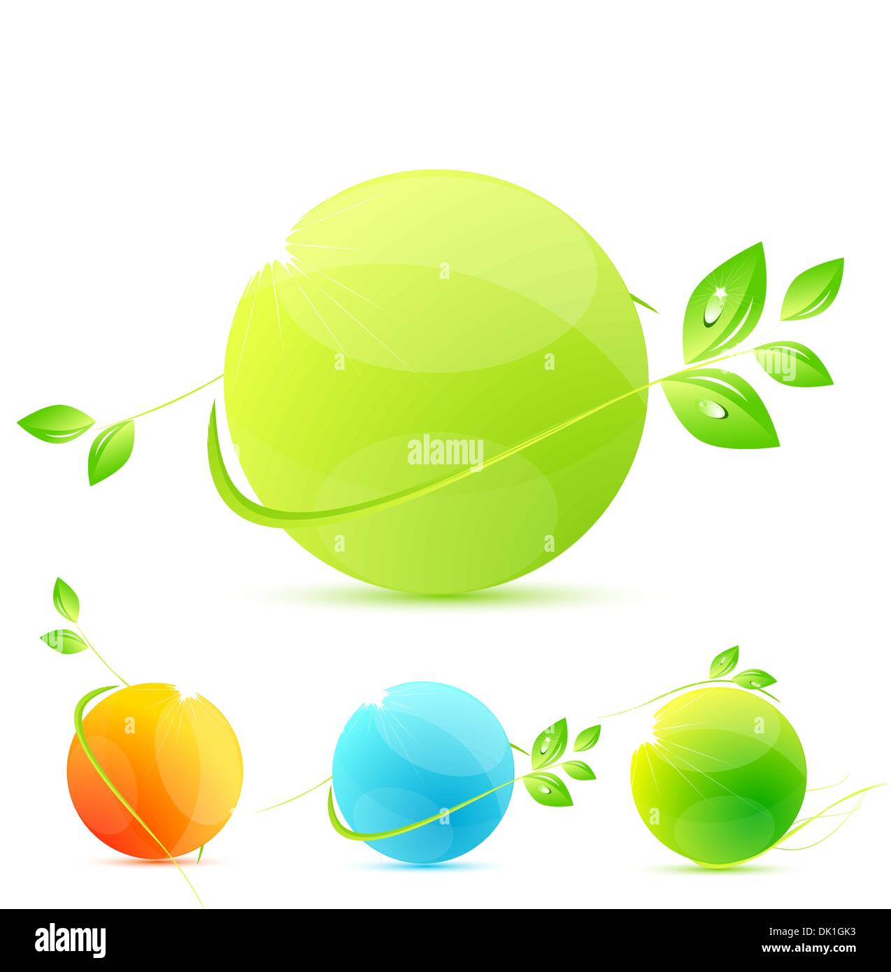 Abstract green nature eco concept Stock Vector Image & Art - Alamy